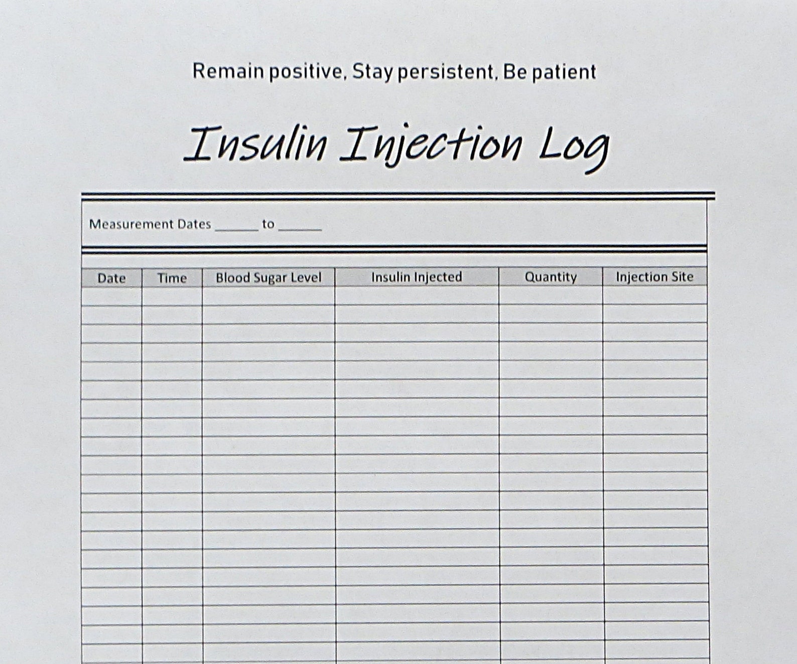 Insulin Tracking Log, Diabetes Tracking, Diabetic Health Journal, US ...