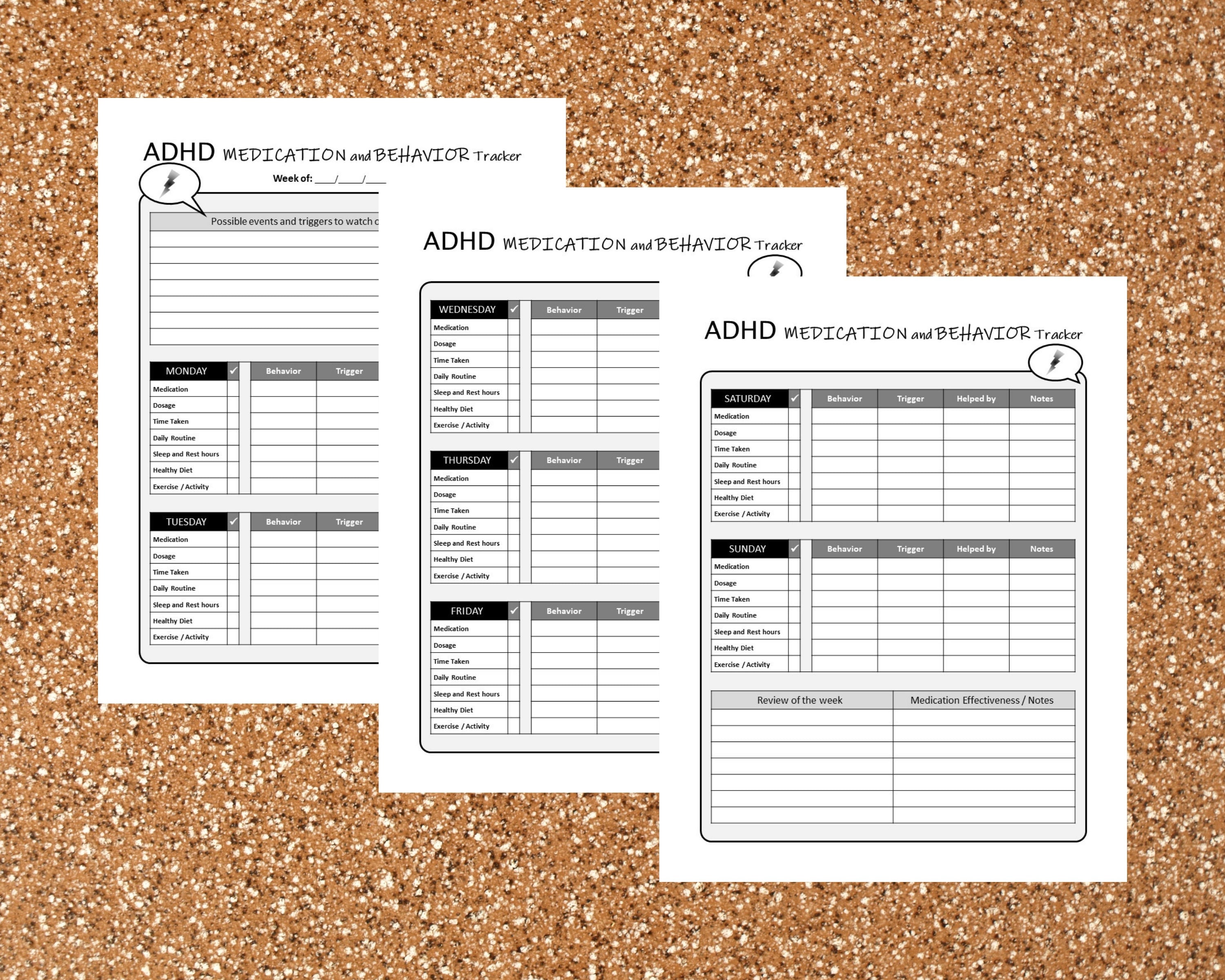ADHD Medication and Behavior Tracker,log Book,printable,adhd Tracker ...