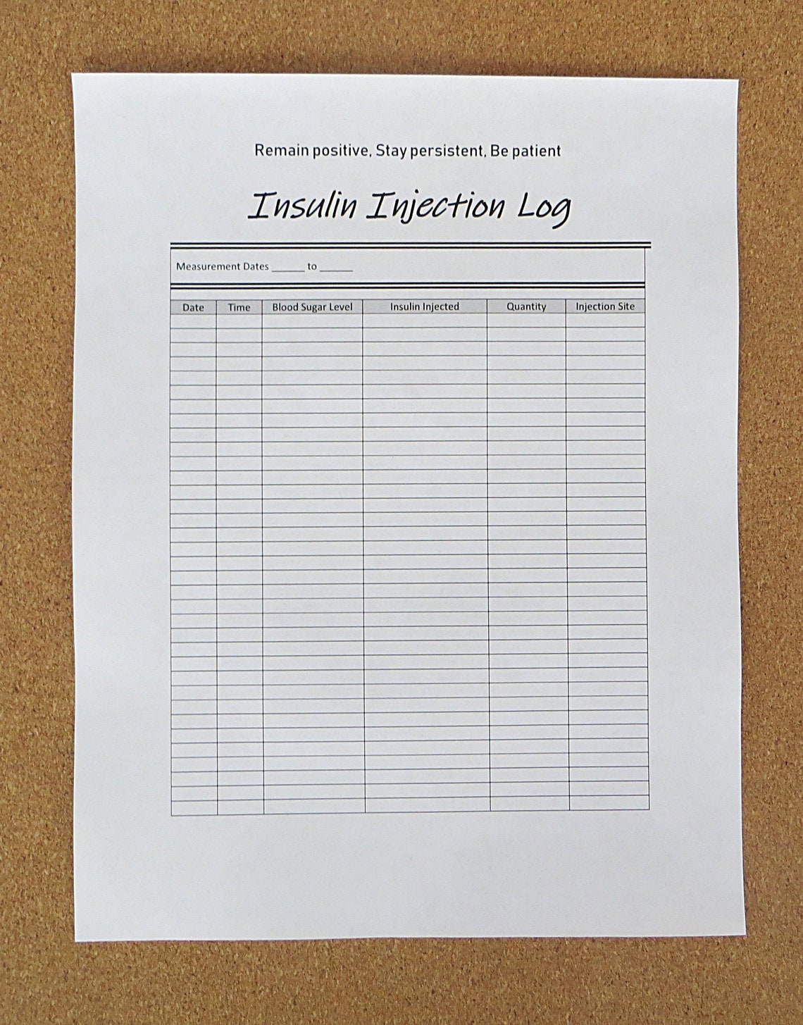 Insulin Tracking Log, Diabetes Tracking, Diabetic Health Journal, US ...