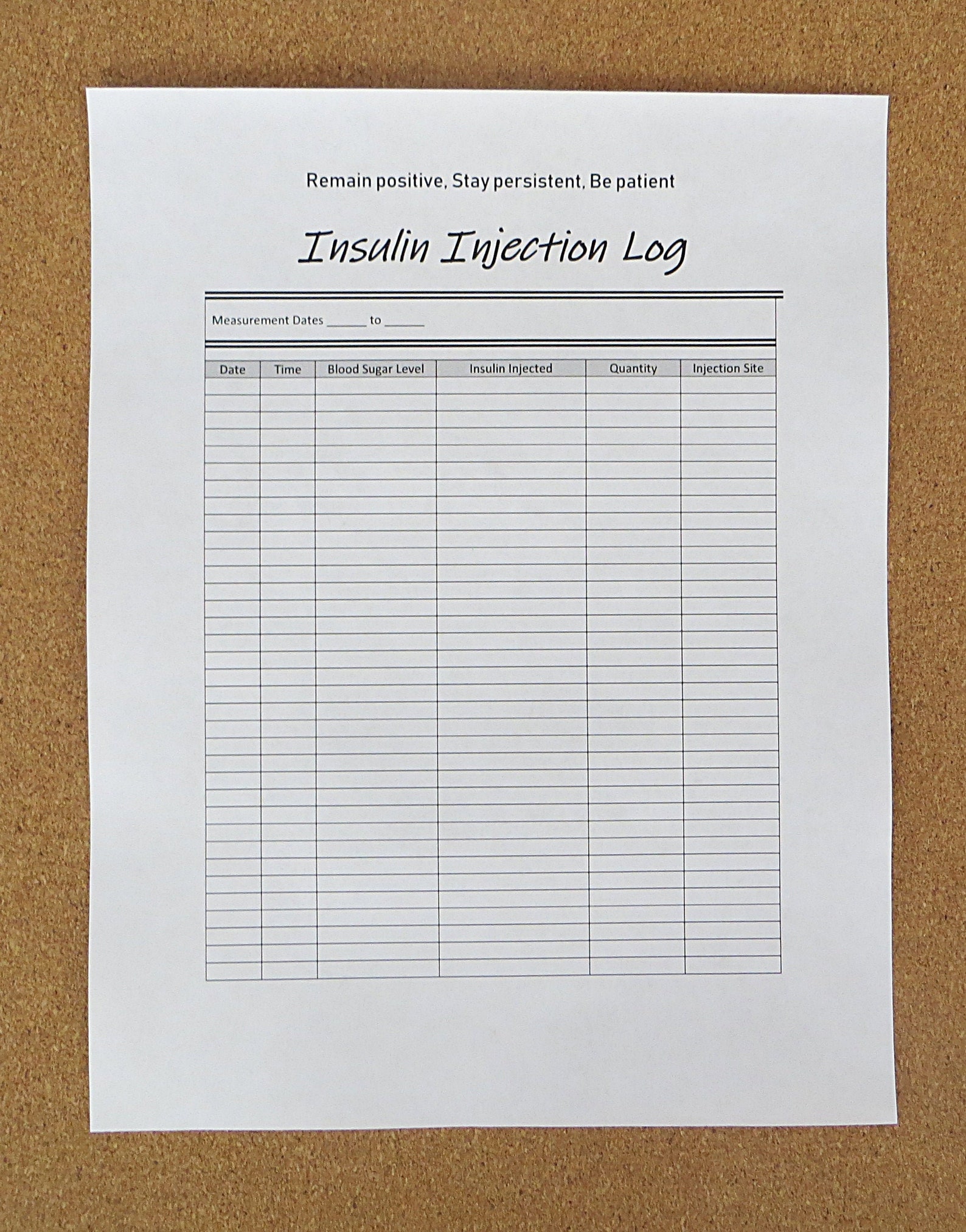 Insulin Tracking Log, Diabetes Tracking, Diabetic Health Journal, US ...