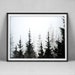 Foggy Forest Printable Water Color Wall Art, Watercolor Pine Tree ...