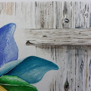 Rainbow Pinwheel With Fence & Ivy ORIGINAL Watercolor Art by Tracey ...