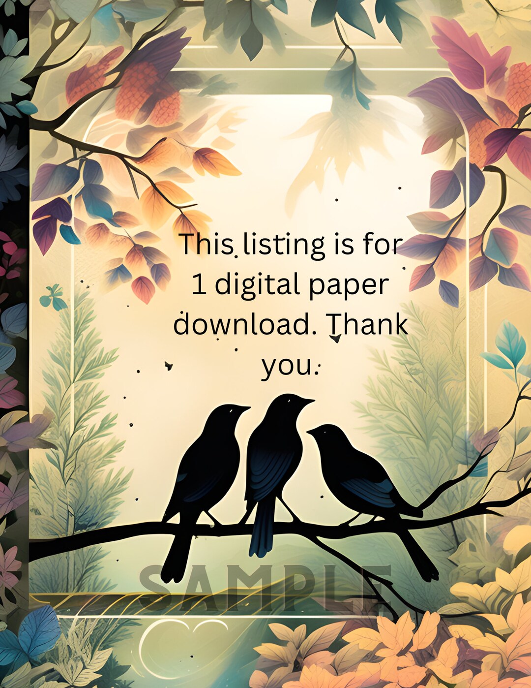 Bird Journal Printables, Bird Digital Paper, Digital Scrapbook Paper ...