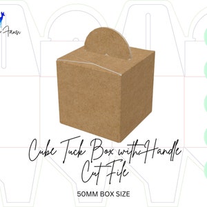 DIY Cube Tuck Box With Handle SVG Cut File – Create Your Own Stylish ...