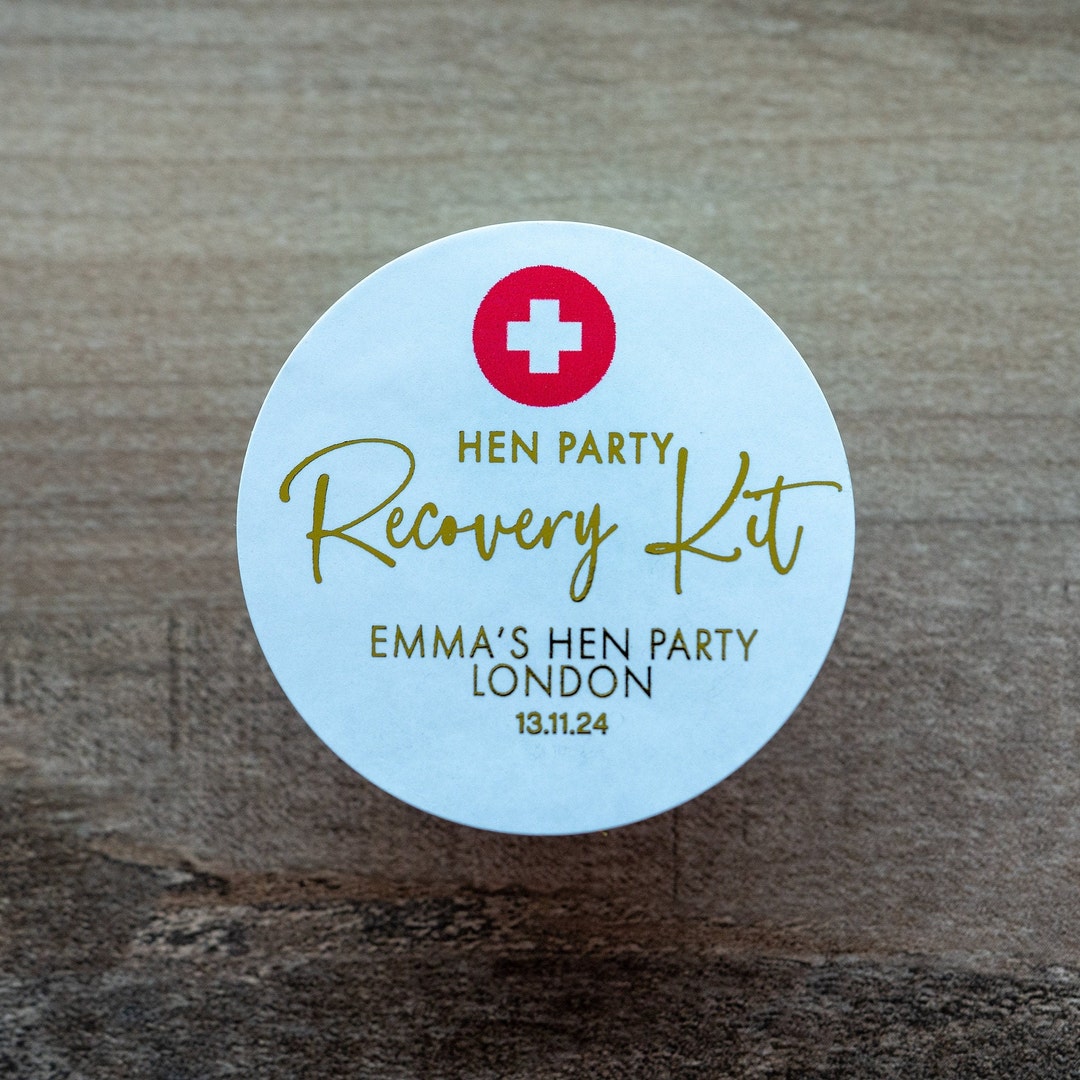 Hen Party Recovery Foil Custom Stickers/bridal Shower Decorations/hen ...