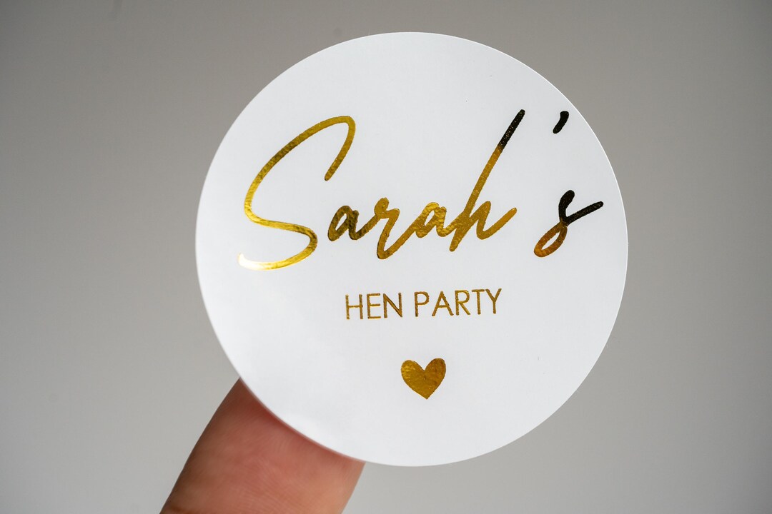Hen Party Foil Custom Stickers/hen Do Labels/hen Party Favours/hen ...