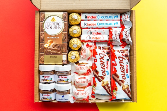 Nutella Kinder inspirierte personalisierte Geschenkbox Nutella Geschenke fur Geburtstage Jahrestagsgeschenke Weihnachtsgeschenk Geschenk fur Sie oder Ihn Etsy