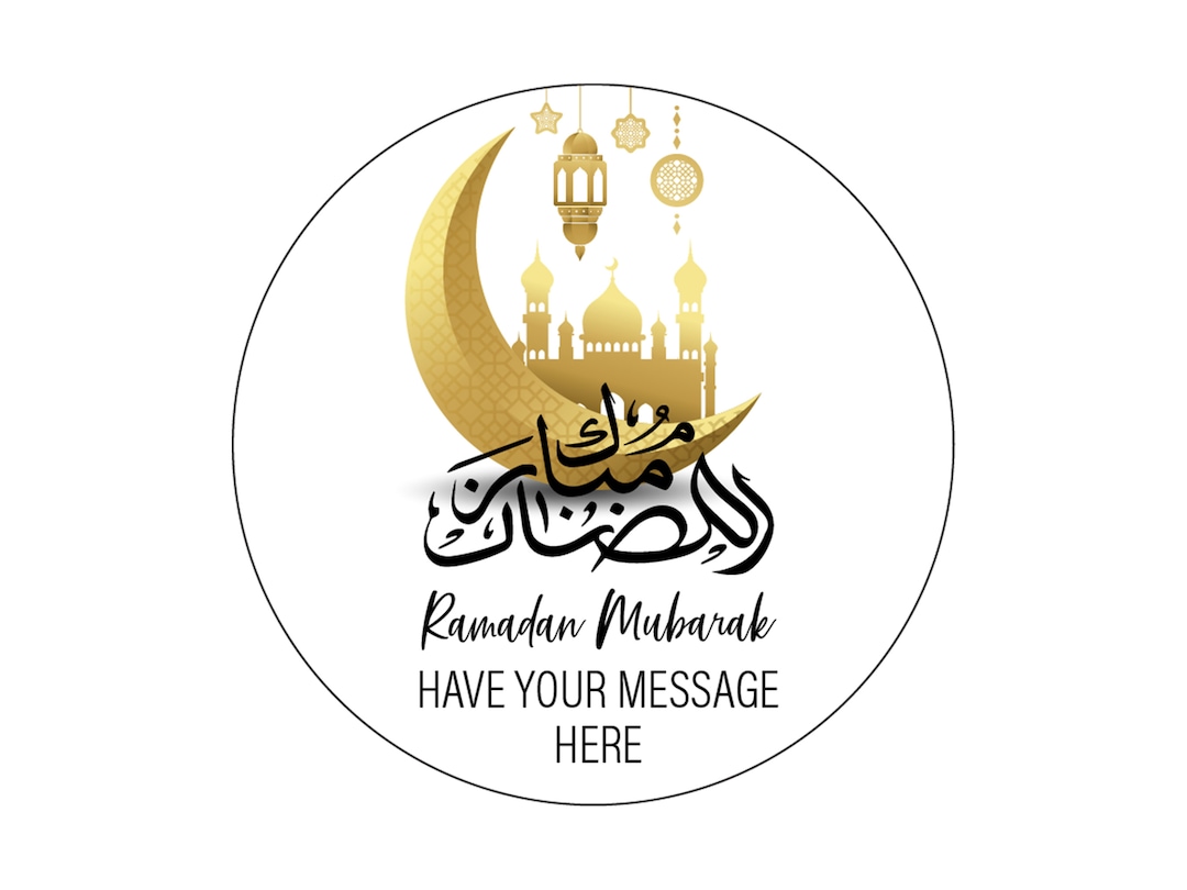 Personalised Ramadan Mubarak Stickers/foil Ramadan Sticker/ramadan ...