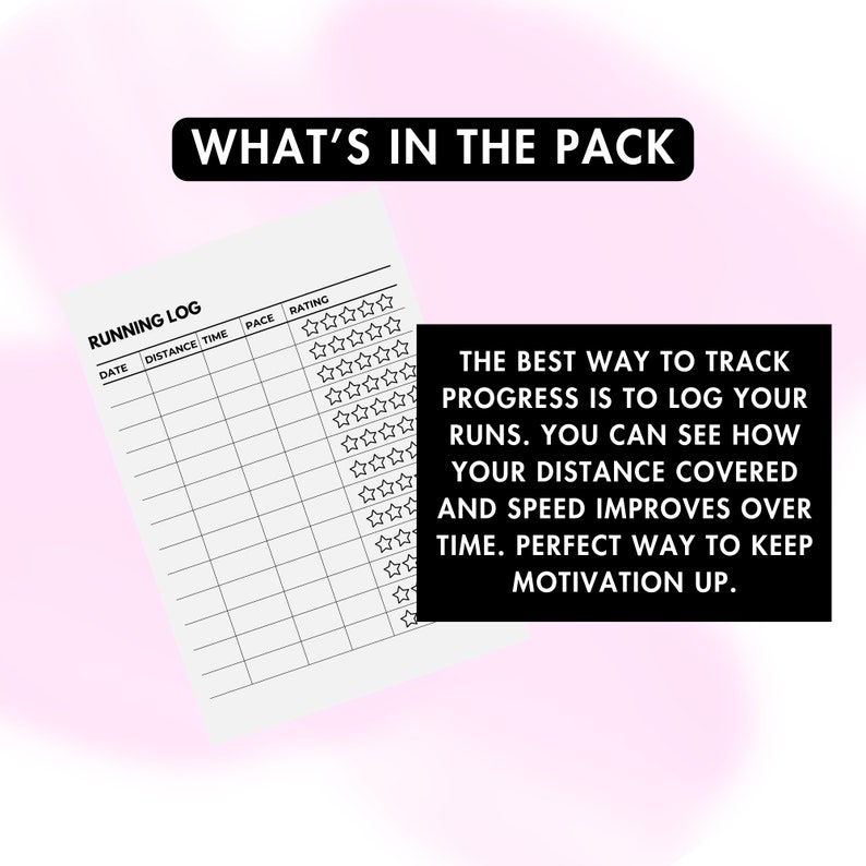 Running Tracking Pack - Couch to 5K Training Plan With Running Log ...