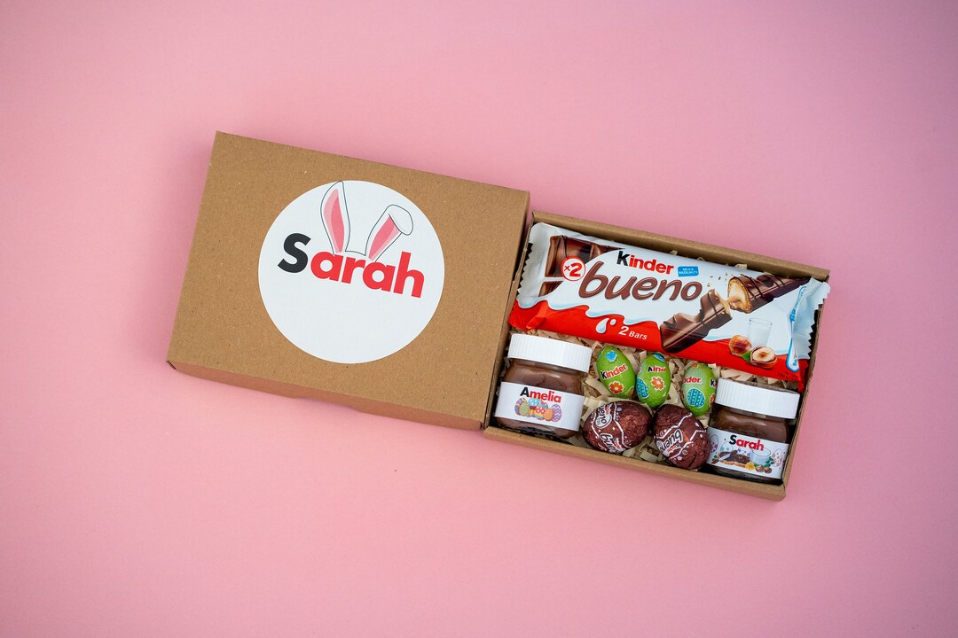 Personalised Easter Nutella & Kinder Bueno Inspired Chocolate Gift With ...