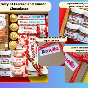 Nutella & Kinder Inspired Personalised Gift Box - Nutella Presents for ...