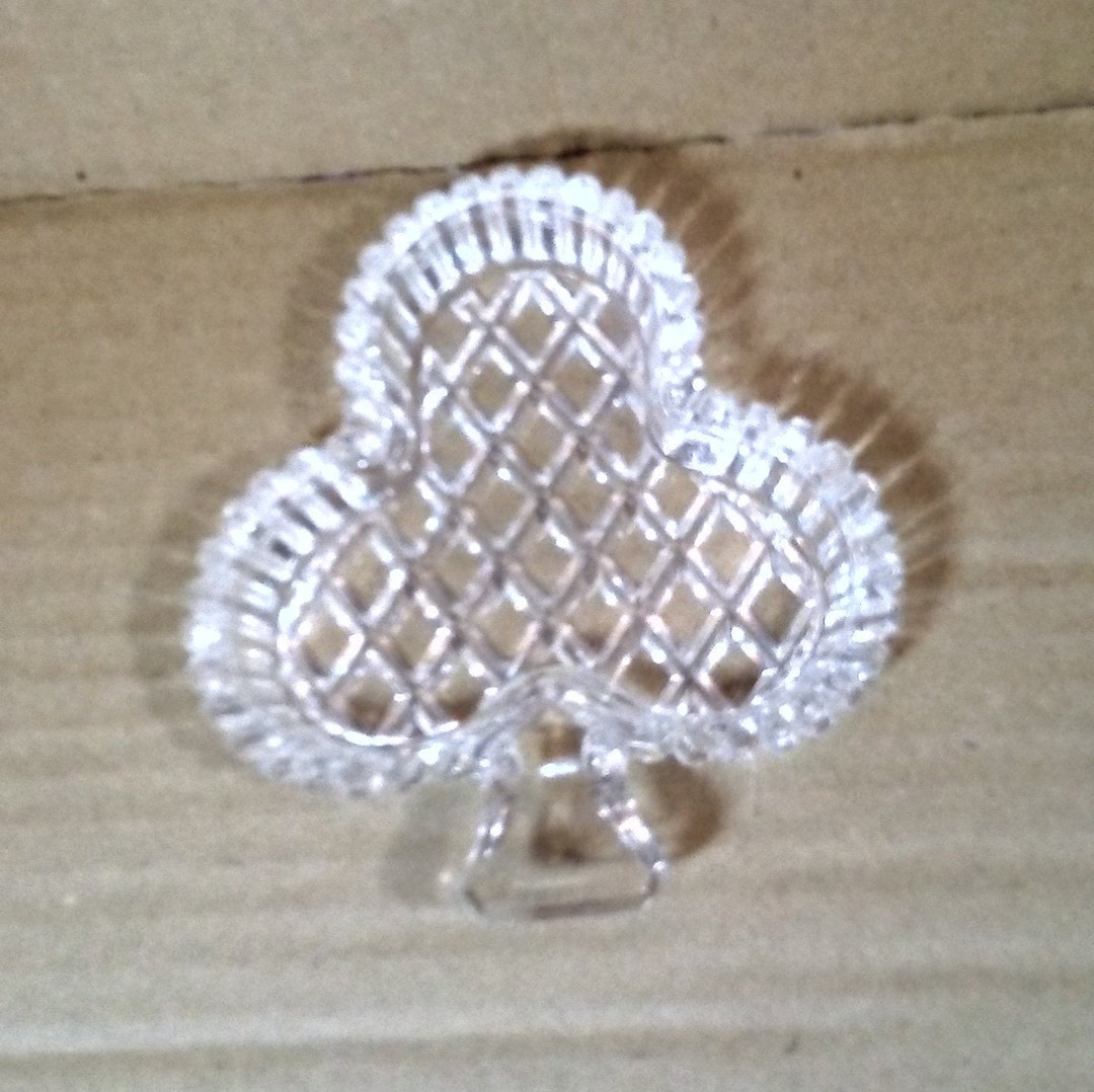 Glass Ashtray, Pressed Glass, Clubs Shaped, - Etsy