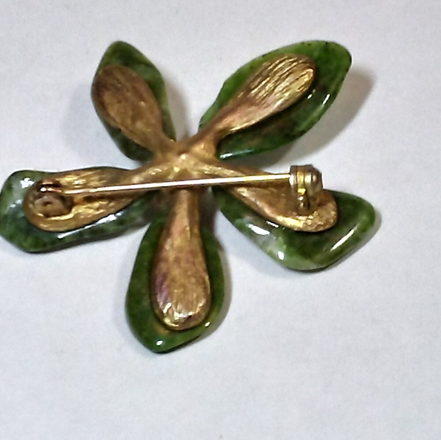 Vintage Natural Stone Petaled Flower Pin Brooch. - Etsy
