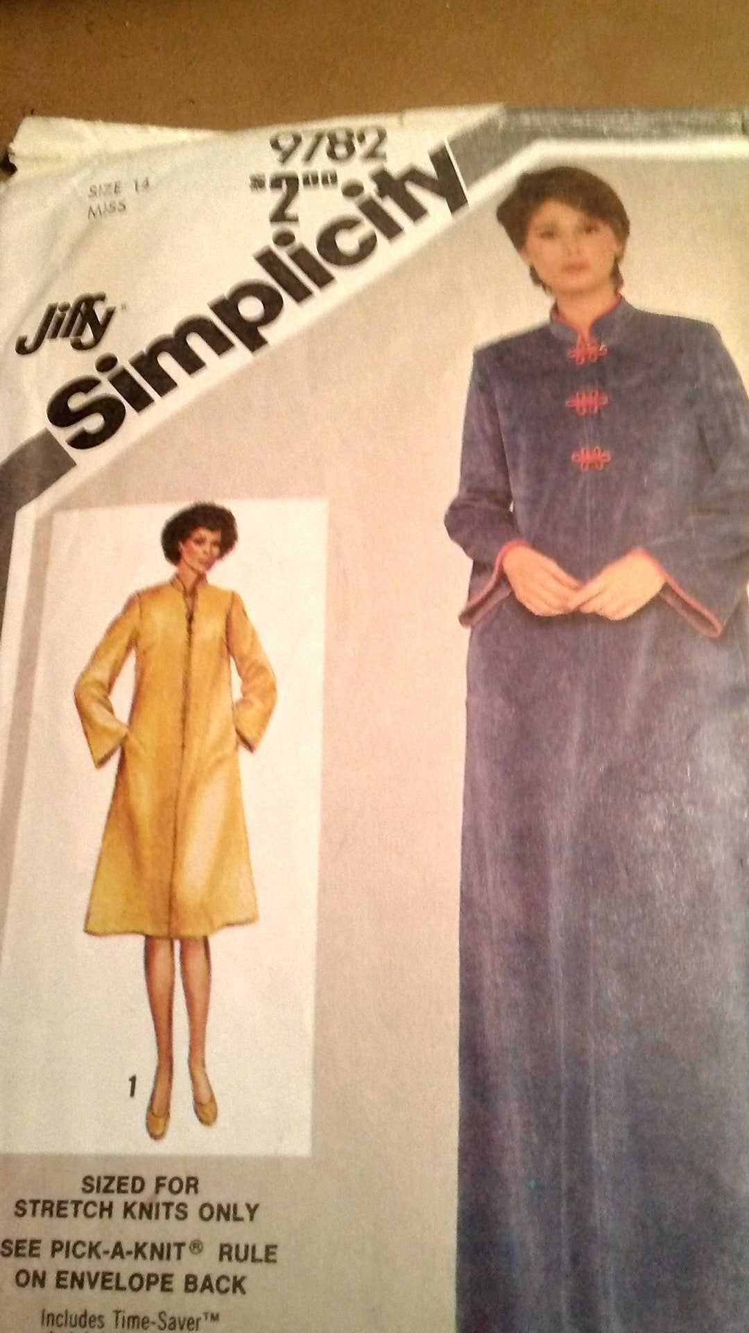 Simplicity 9782, to Be Used With Stretch Knits Only.1980. - Etsy