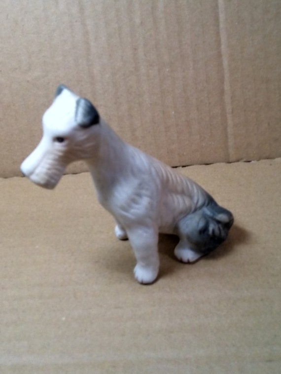 Vintage Porcelain Dog Statue Bisque Finished. | Etsy
