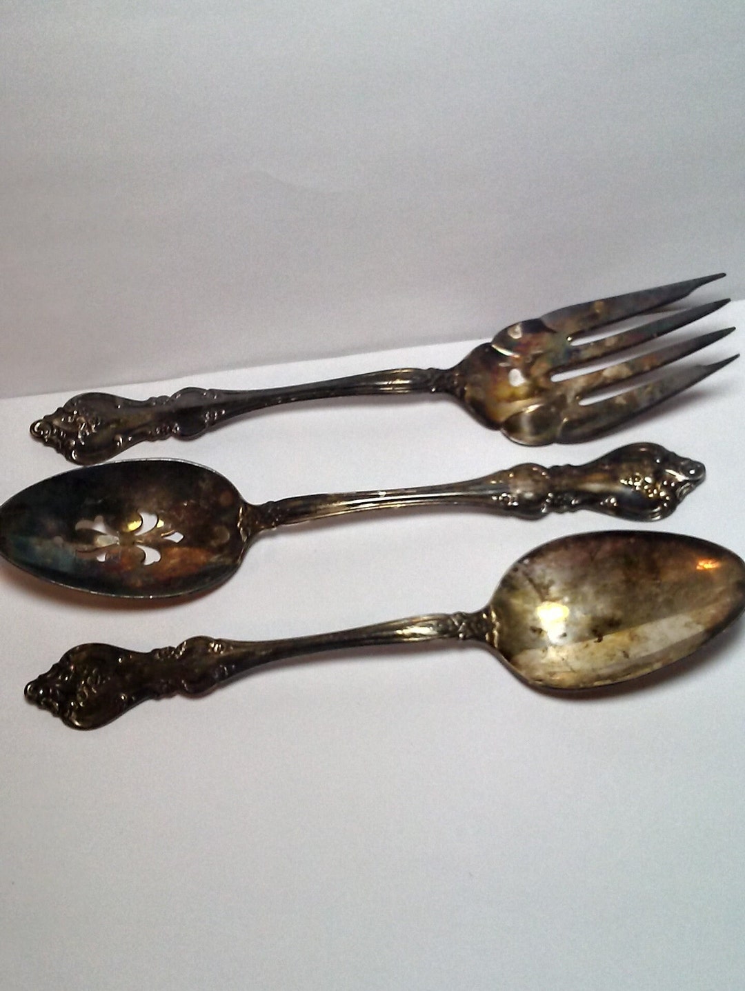 Vintage 3 Pieces International Deep Silver, Silver Plate Serving Set ...