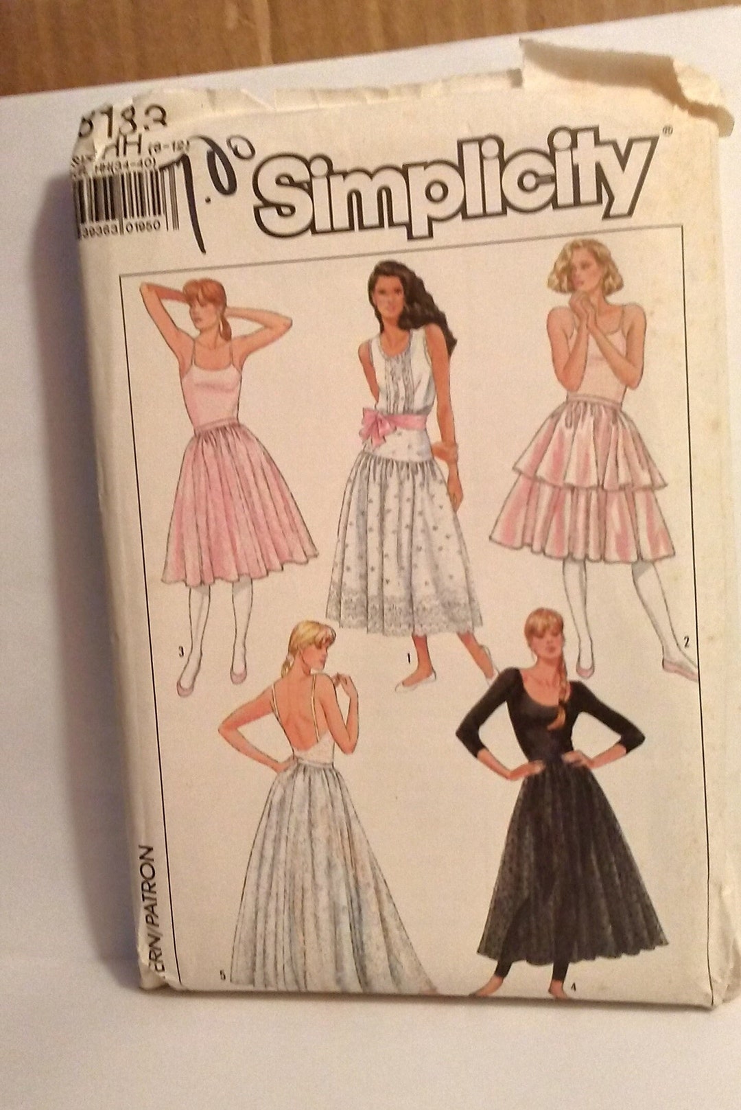 Vintage Simplicity 8133 From 1987, Retro, New Uncut. Full Skirt Sewing ...