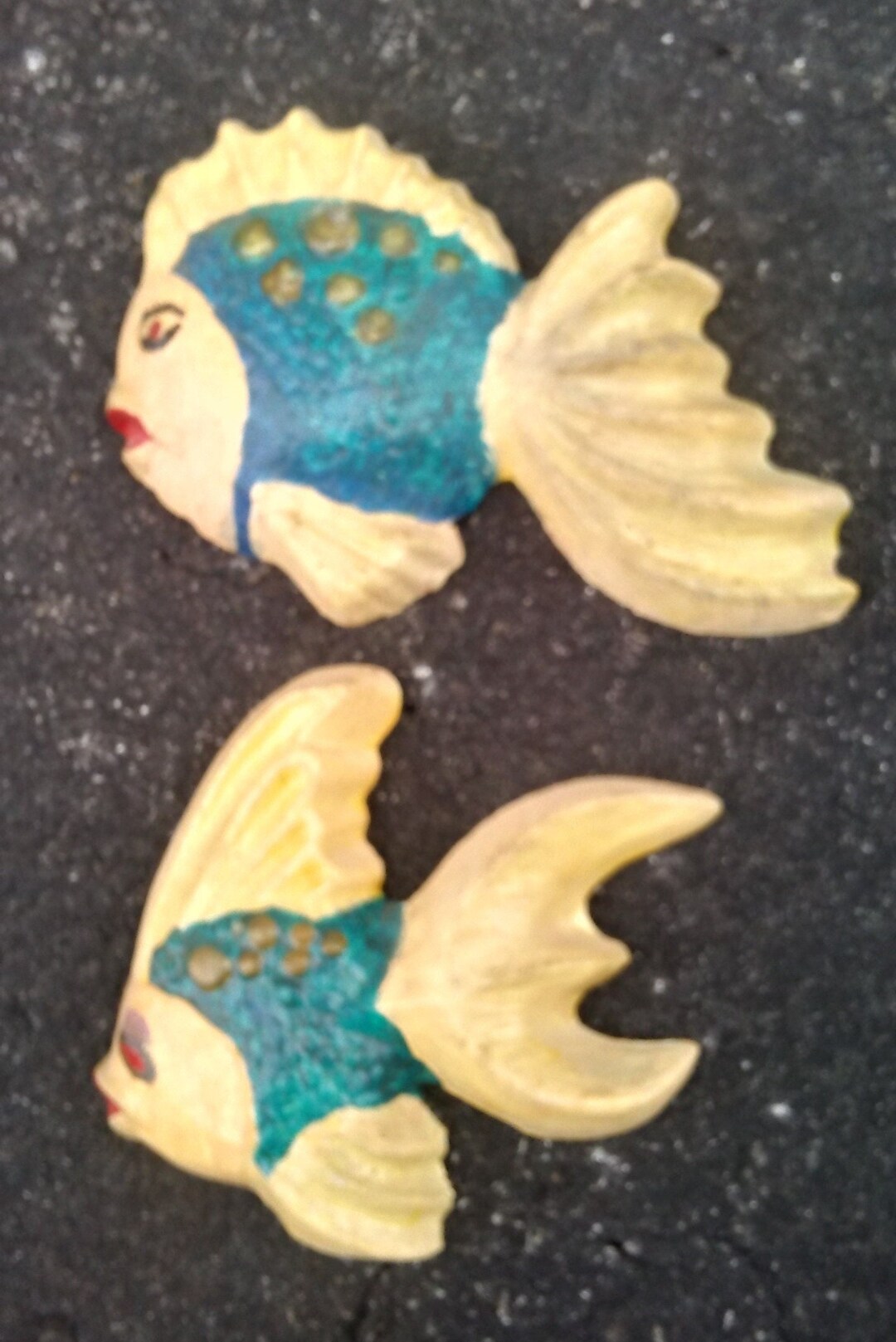 A Pair of Vintage Chalkware Wall Hanging Fish, Mid Century. - Etsy