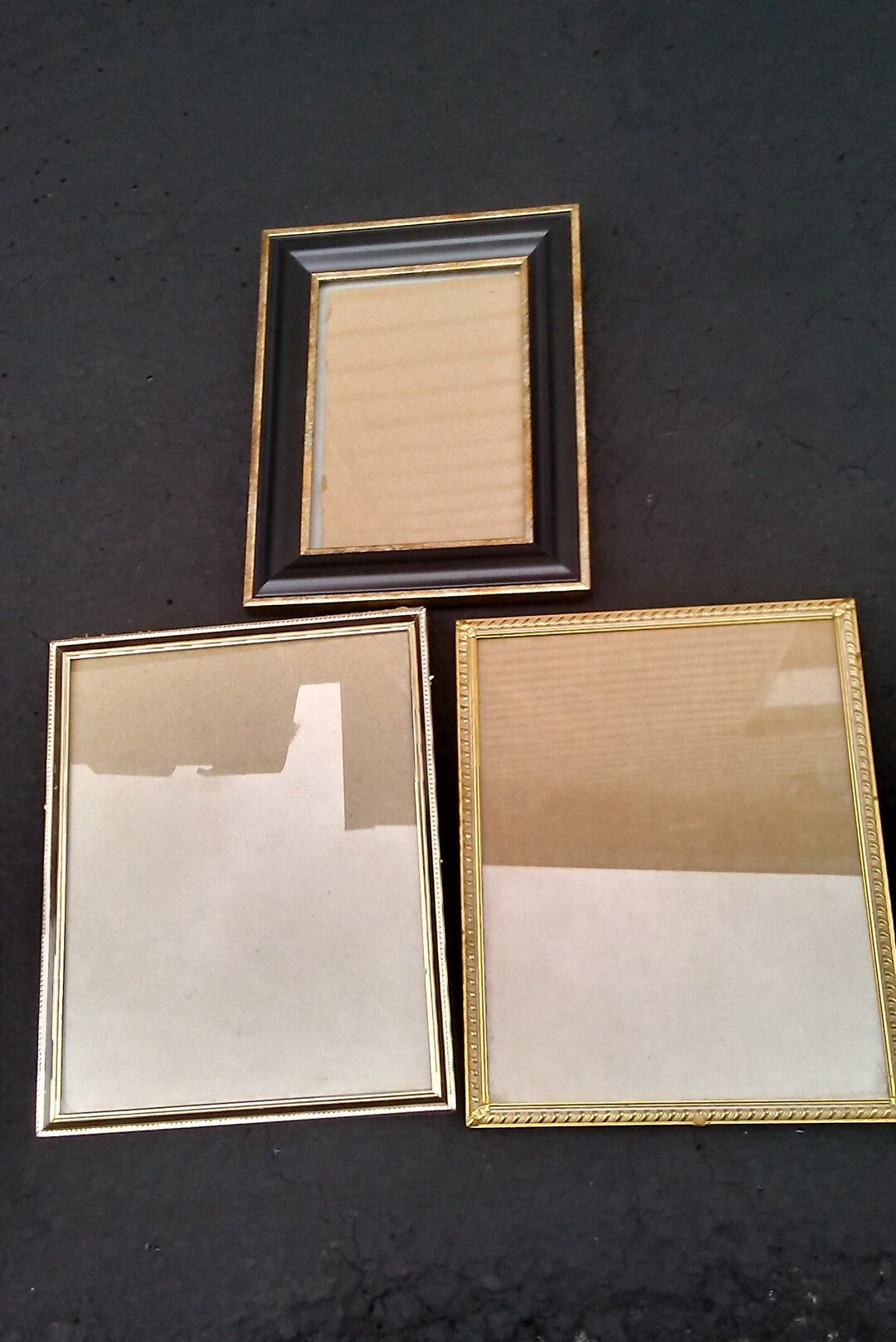 Lot of 3 Picture Frames, All With Glass. Stand or Hangable. - Etsy