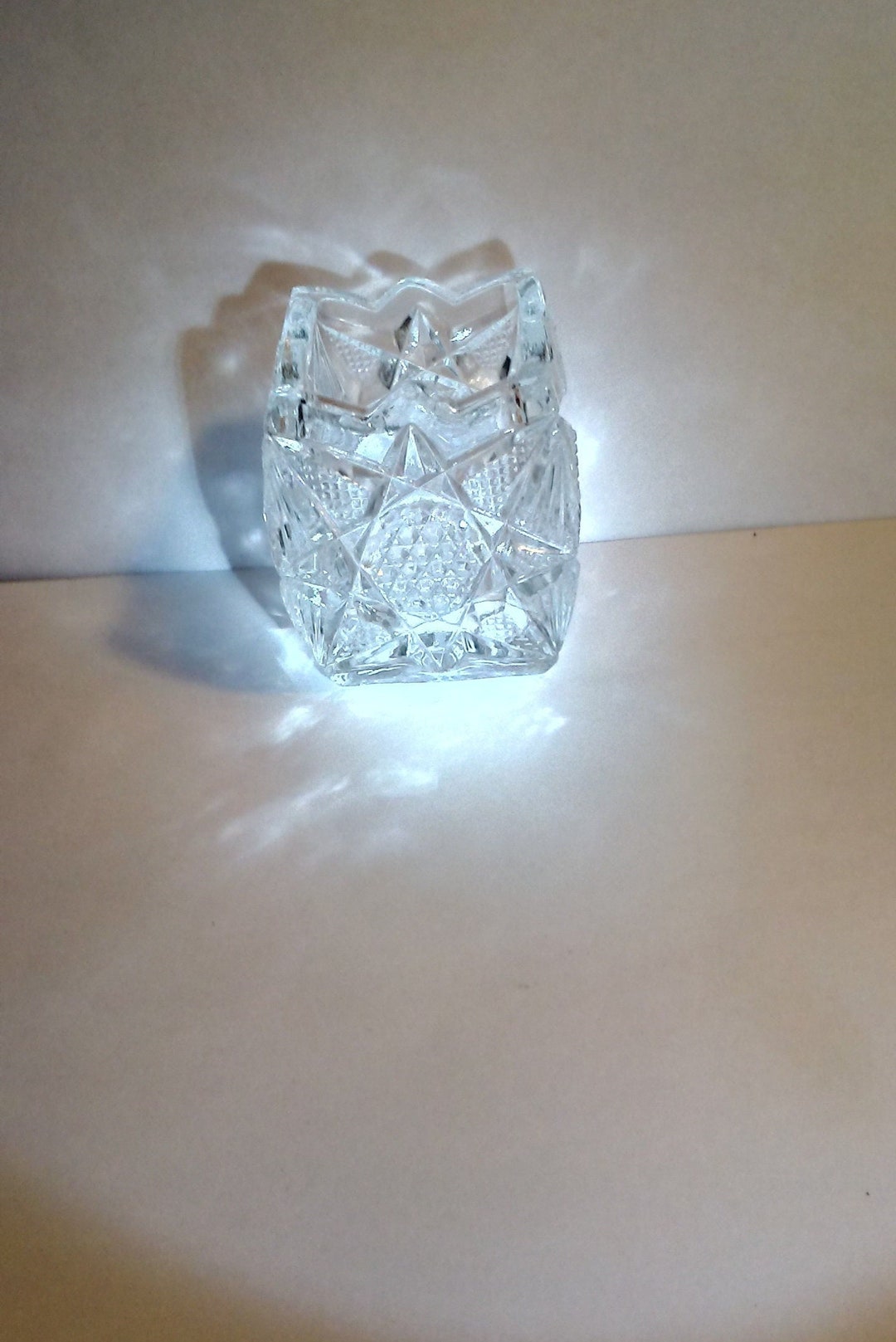 Antique Cut Crystal Square Toothpick Holder.1930's. - Etsy