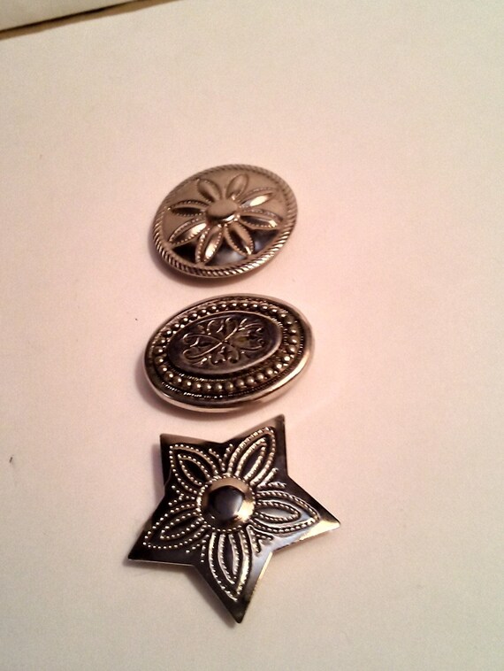 Vintage 3 Mismatched Button Covers | Etsy