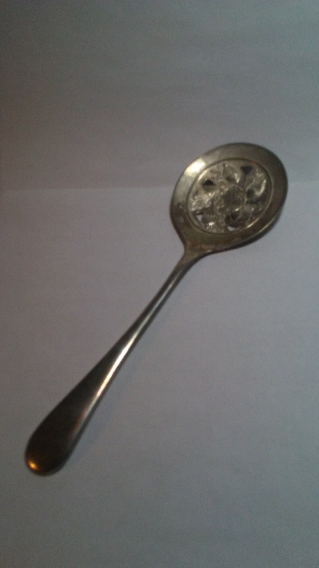 Vintage Silver Plated Slotted Flat Spoon From Italy. - Etsy