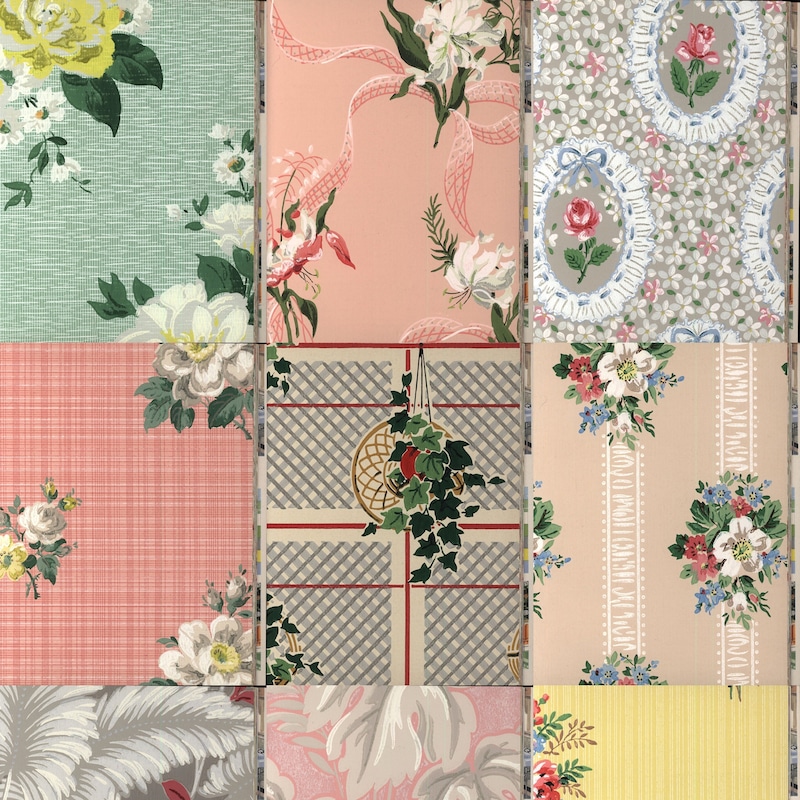 1950s Wallpaper - Etsy