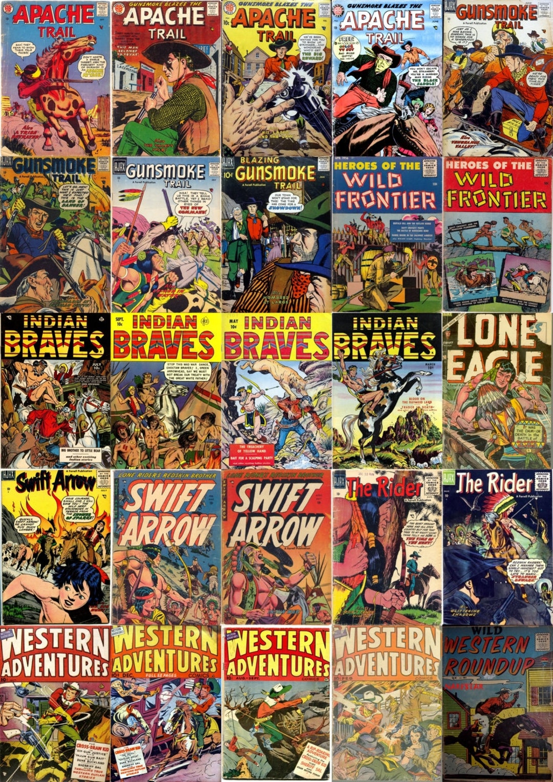 Wild West Digital Comics Collection Cowboys, Indians, Gunfight, Western ...