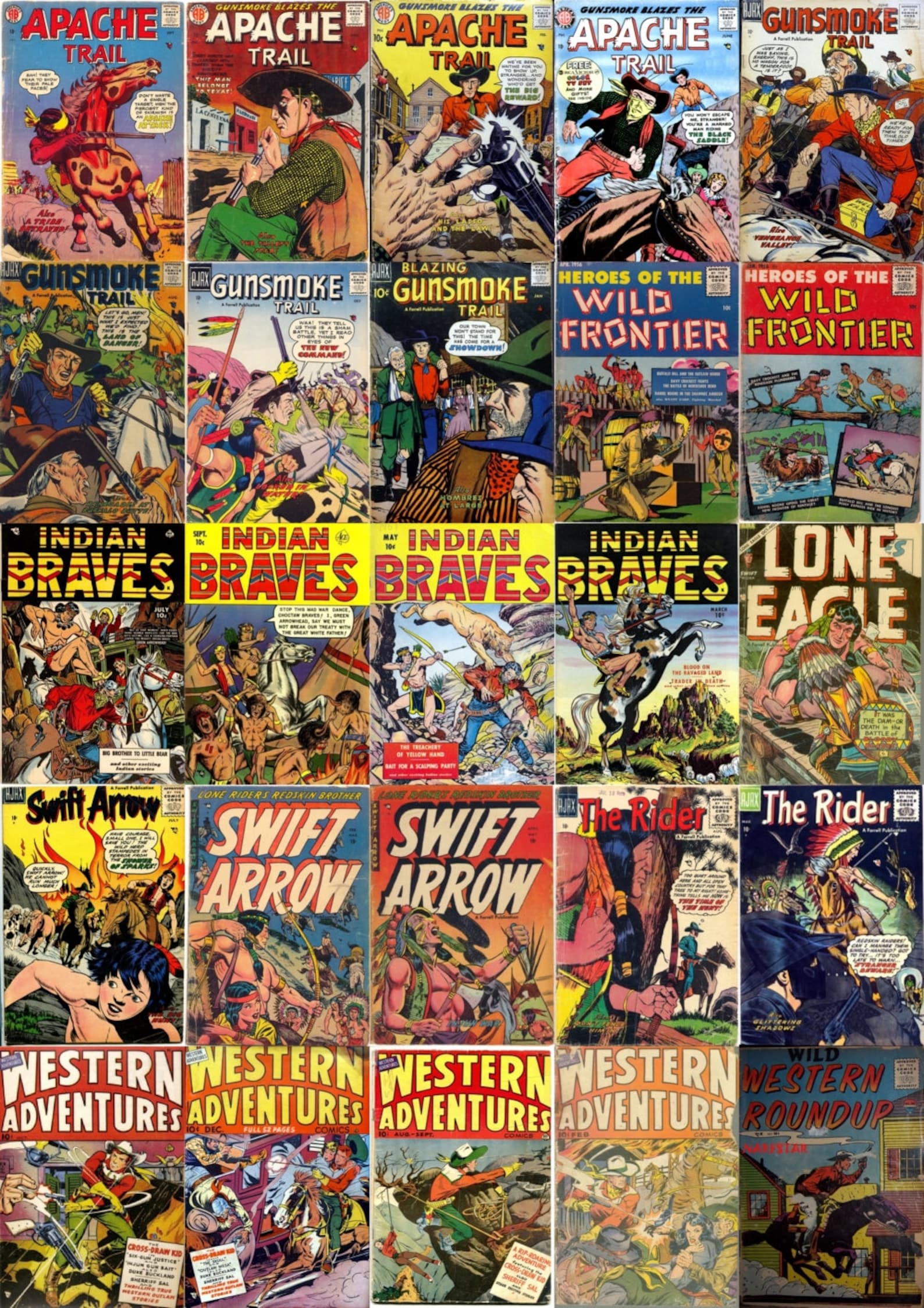 Wild West Digital Comics Collection Cowboys, Indians, Gunfight, Western ...