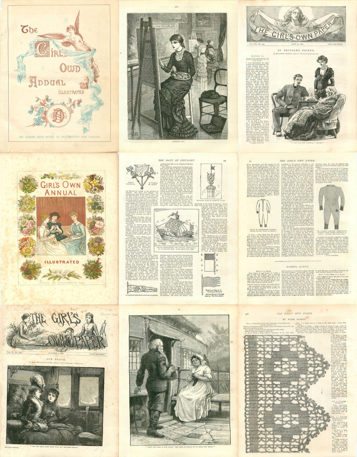 The Girls Own Annual: 1880-1888 Magazine Collection (pdfs) - Etsy