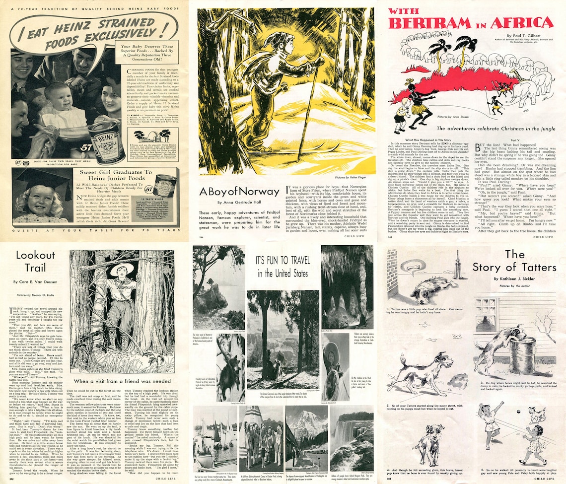 1920s - 1950s Child Life Magazines - Vintage Children's Hobbies ...