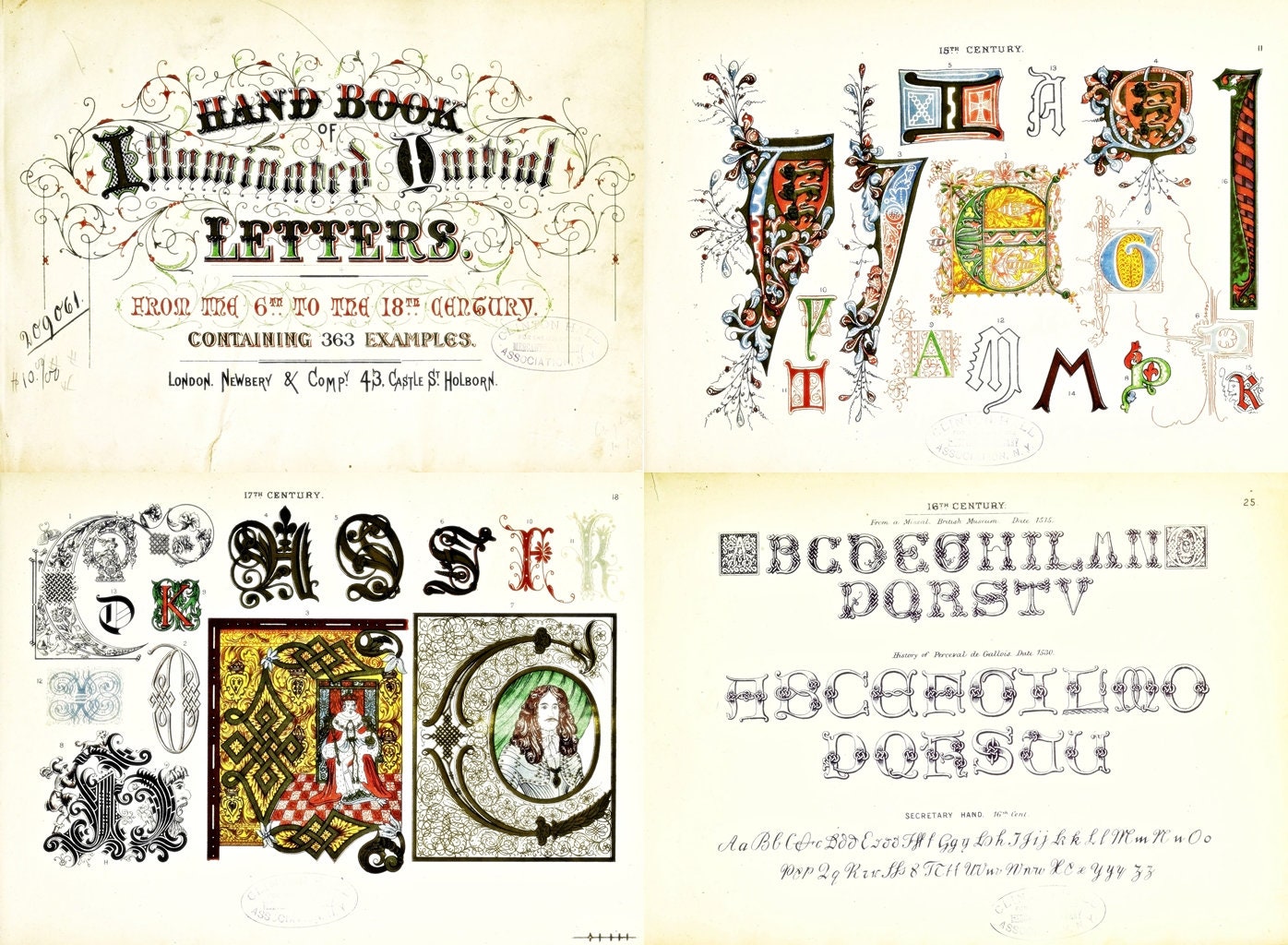 Hand Book of Illuminated Initial Letters 6th to the 18th Century - 363 ...