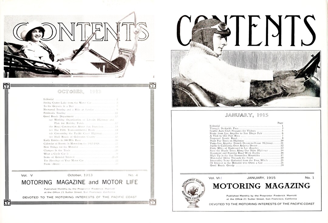 1913 & 1915 Motoring Magazine and Motor Life. 2 X Vintage Car Magazines ...