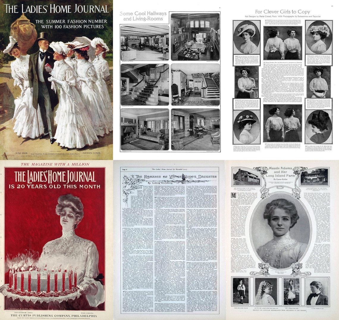 Ladies Home Journal Vintage Women's Magazines 1900s. Early Twentieth ...