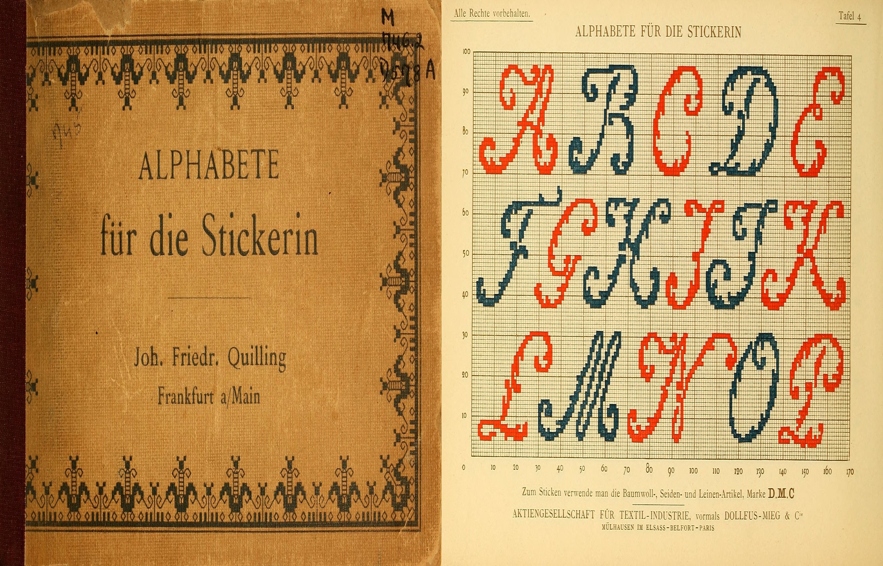 German Embroidery Pattern E-book From 1900s With Alphabets and Other ...