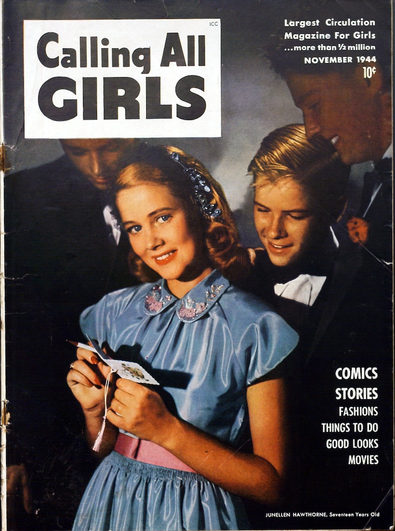 Calling All Girls magazines 1940s 50s vintage teens magazines Judy Wing ...