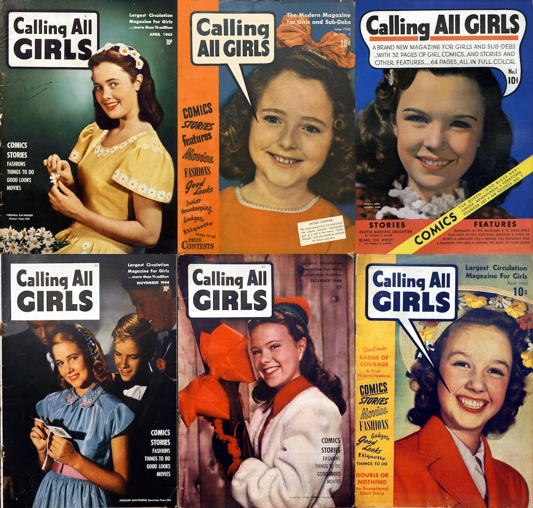 Vintage 'calling All Girls' Magazines 1940s-50s: 34 Issues (PDF) - Etsy