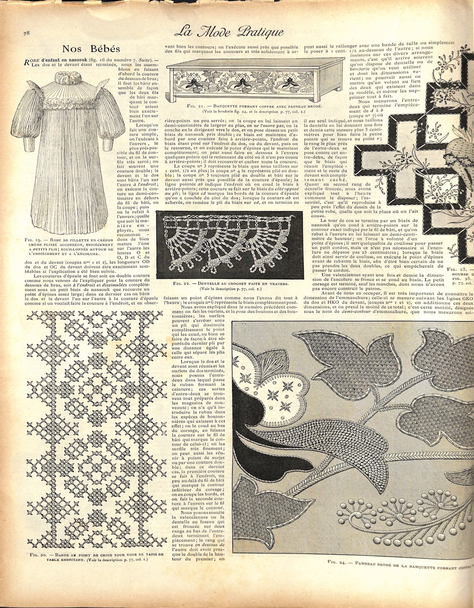 Vintage 1894 French Fashion Magazines La Mode Pratique 30 Issues ...