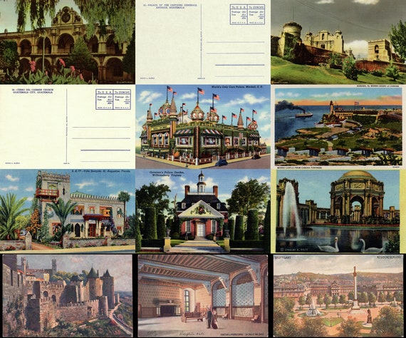 Over 600 Vintage postcards of Castles and Palaces around the | Etsy