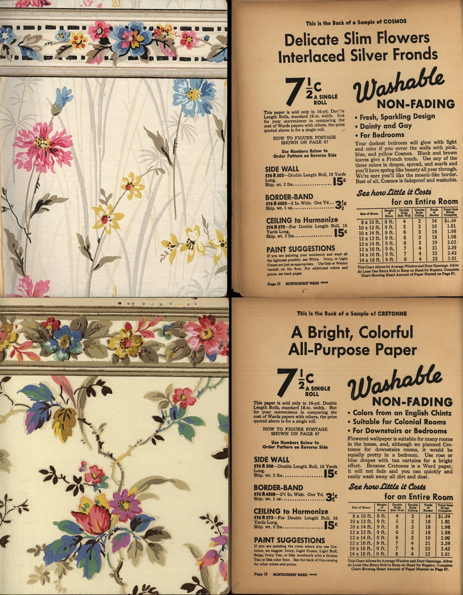 Vintage Wallpaper Catalogues: 1920s-1950s Art Deco Designs (PDF) - Etsy