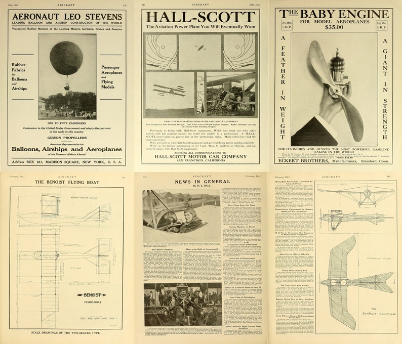Vintage Aircraft Magazine (1910-1914): 47 Aviation Periodicals (PDF) - Etsy