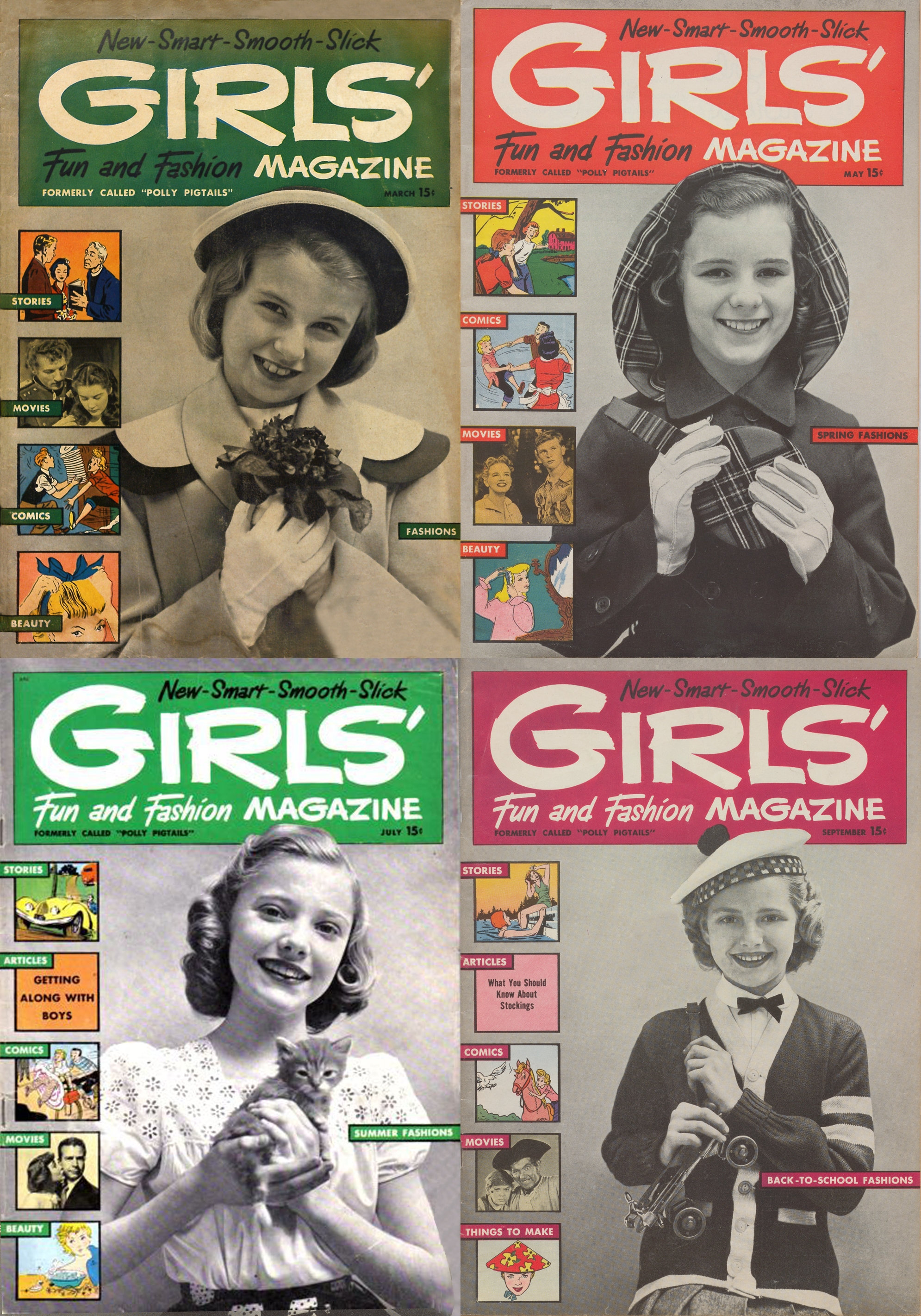 Vintage 1950s Girls' Fun and Fashion Magazine - 4 Issues (PDF Format ...