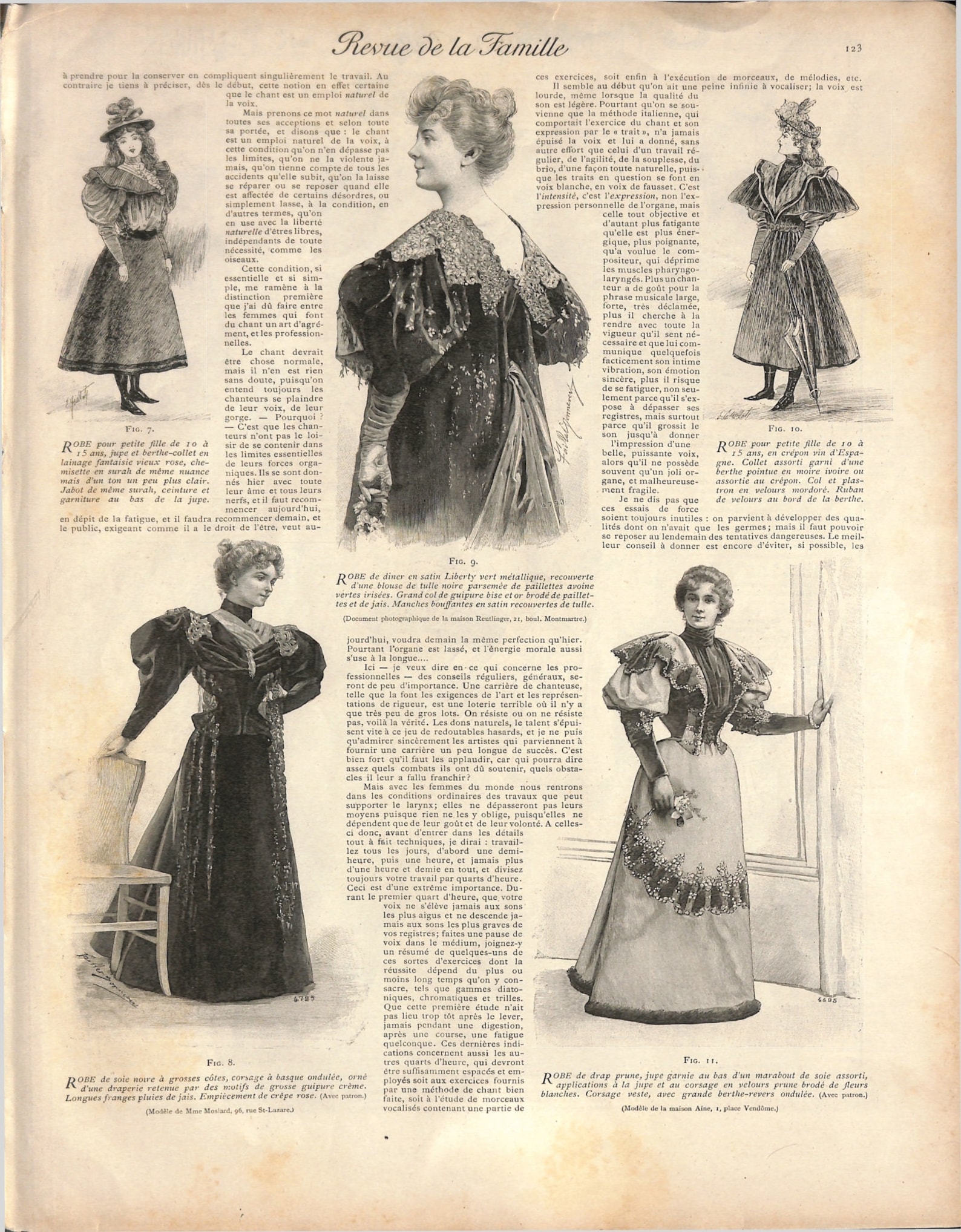 Vintage 1894 French Fashion Magazines La Mode Pratique 30 Issues ...