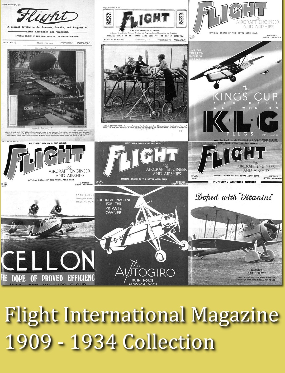 756 Flight International Aviation Magazines 1909-1934 Aerospace Mags ...