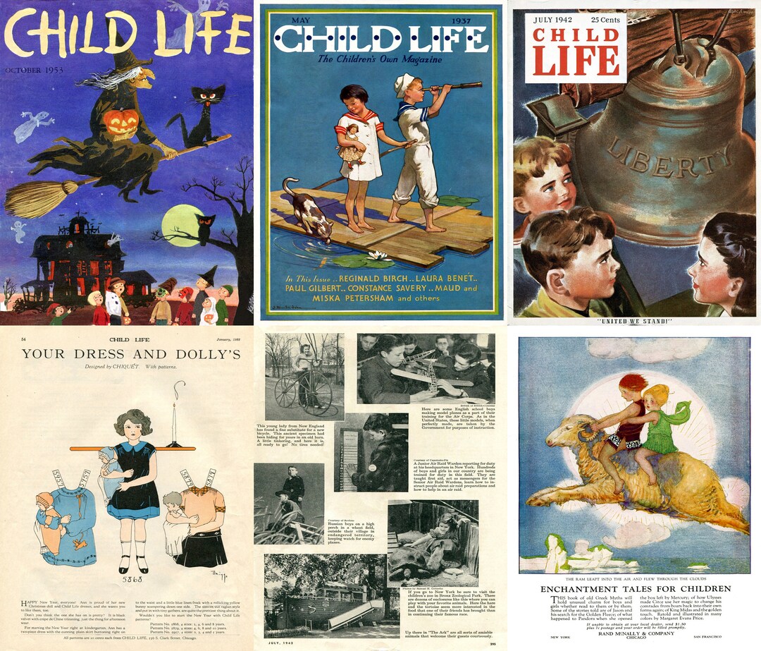 1920s - 1950s Child Life Magazines - Vintage Children's Hobbies ...