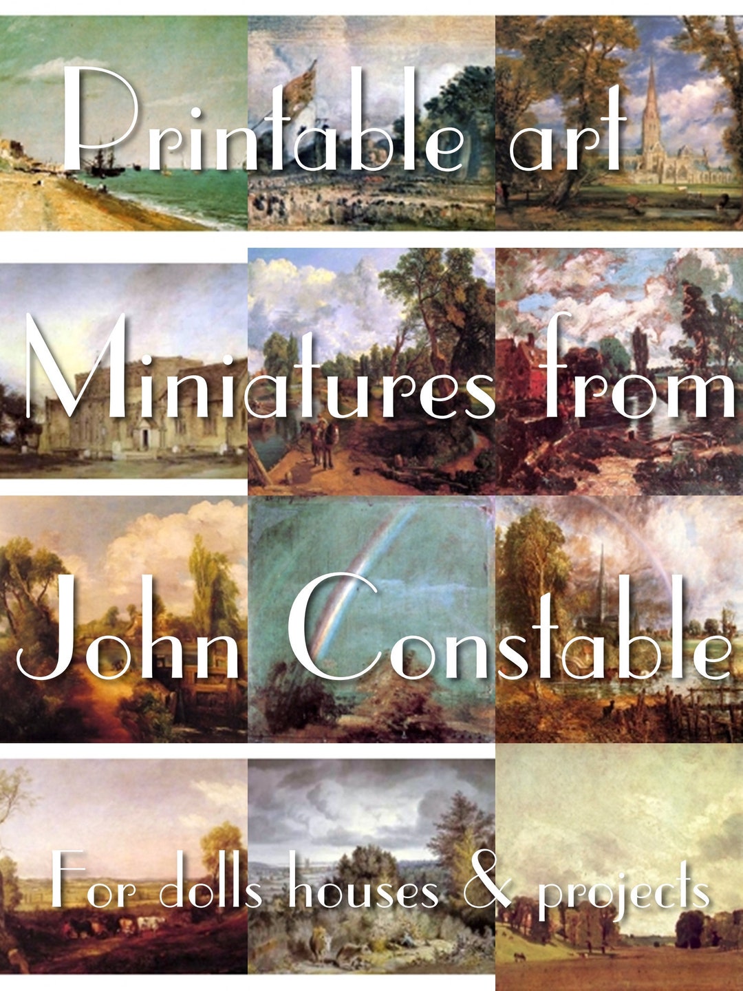 Printable Miniatures of Famous Paintings by John Constable for ...