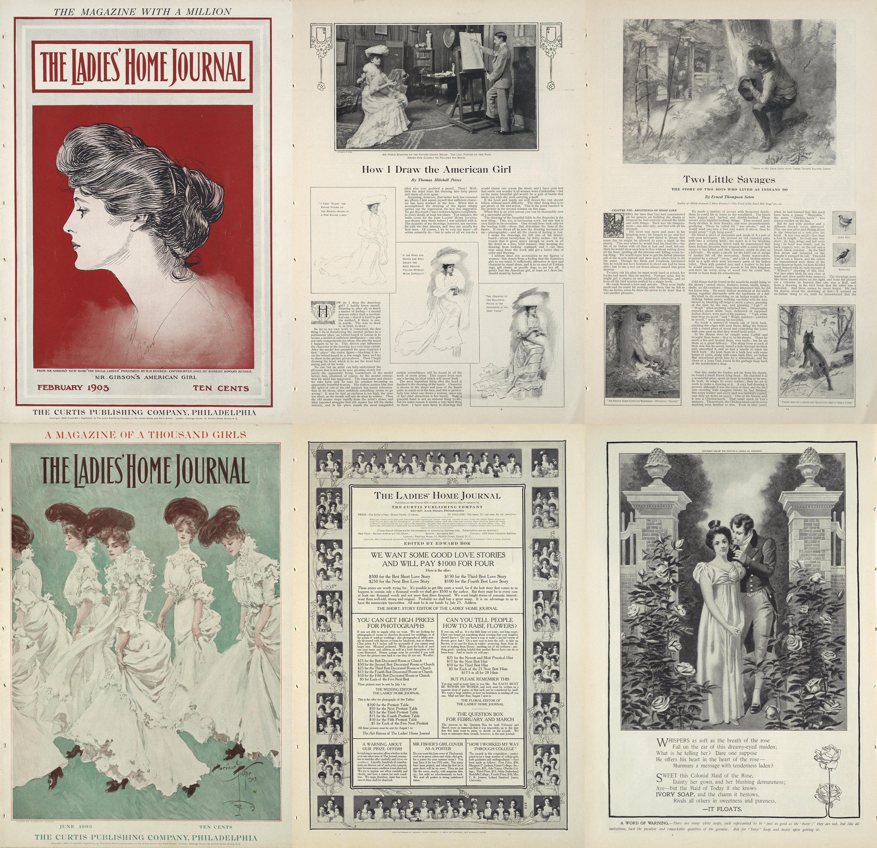 Ladies Home Journal Vintage Women's Magazines 1900s. Early Twentieth ...