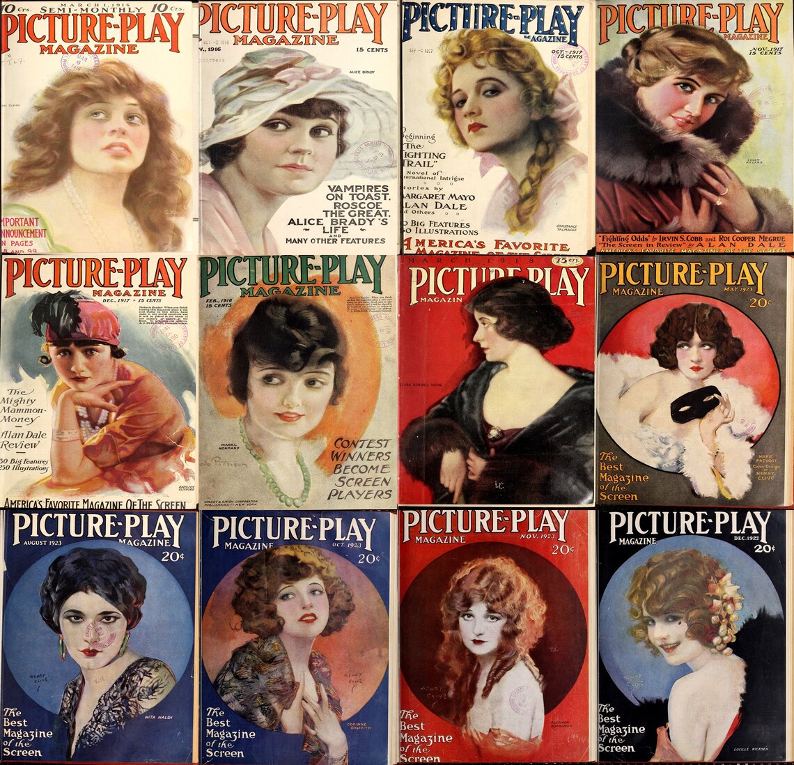 Picture Play Magazines 1916 1920s. Vintage Movie & Film Magazines ...