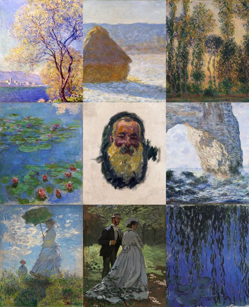 Claude Monet Famous Artist Complete Digital Painting Collection 1862 ...