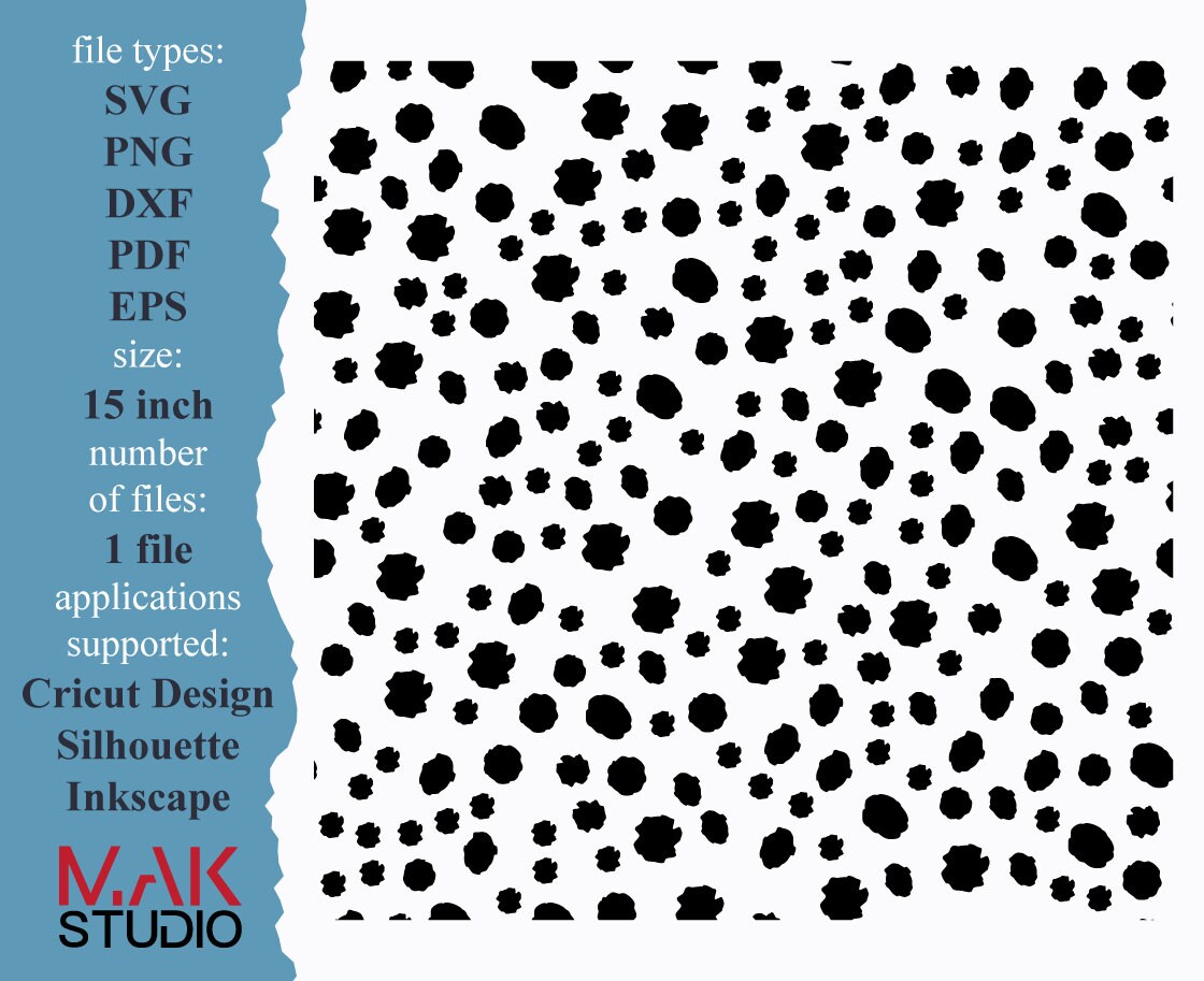 Dalmations spots svg Dalmation spots dxf Dalmatian pattern svg | Etsy